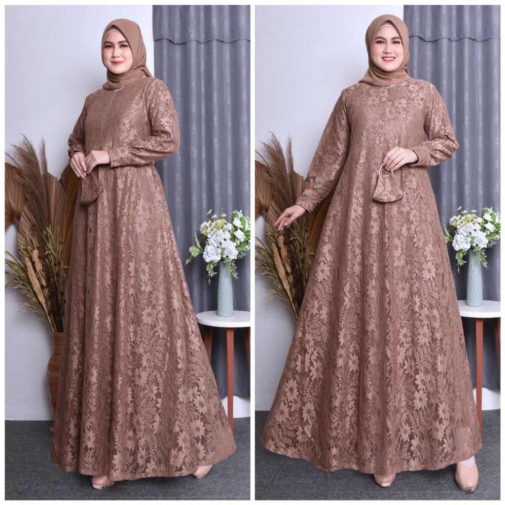 Jual Gamis Wanita Jumbo Murah Burkat - Dress Kondangan Cewek Kekinian ...