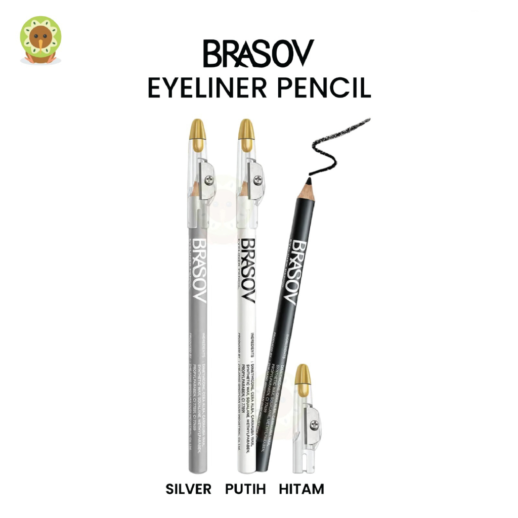 Jual BRASOV EYELINER PENCIL 1.1GR WATERPROOF HALAL | Shopee Indonesia