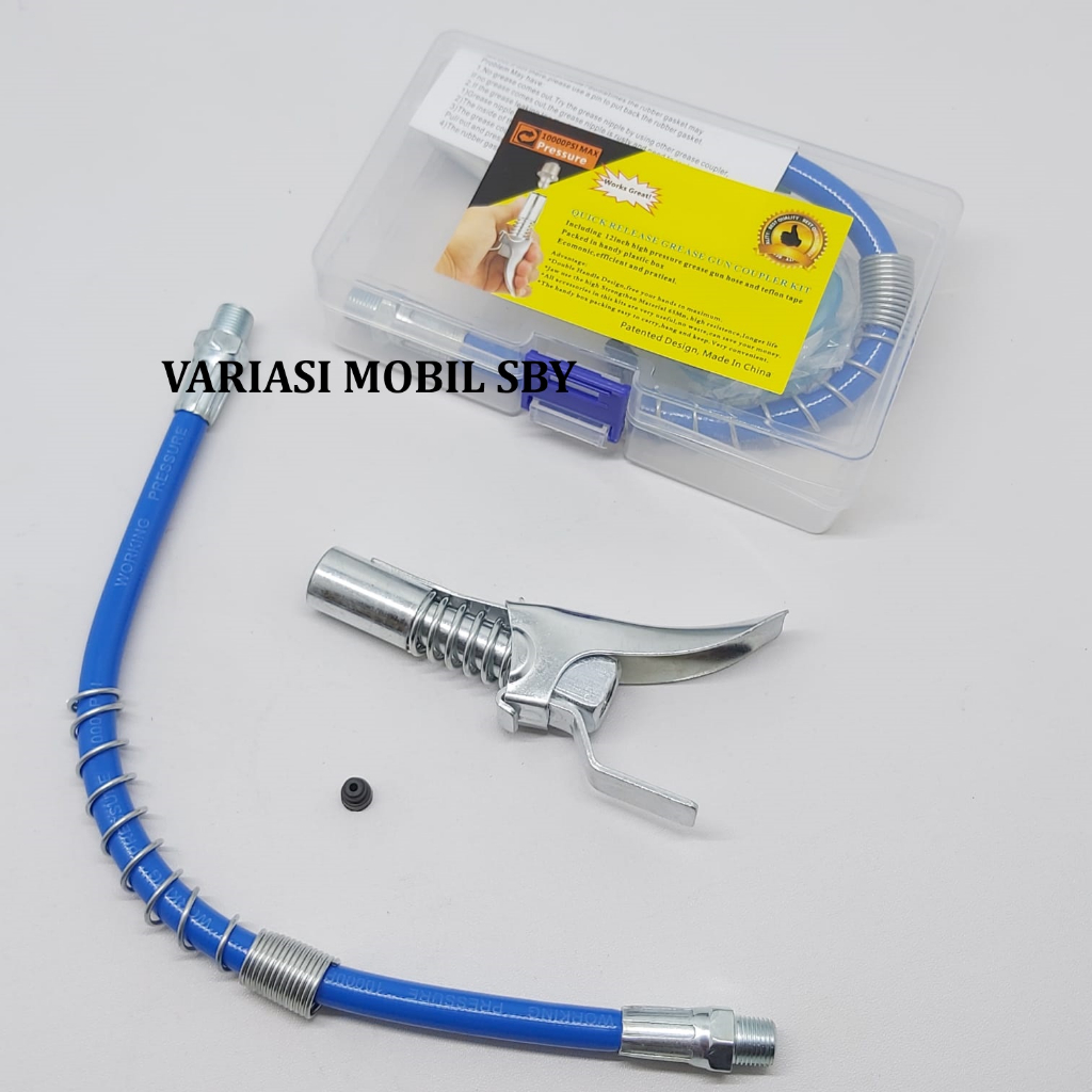 Jual Kepala Grease Gun Kunci Ganda / Grease Coupler Dengan Selang ...
