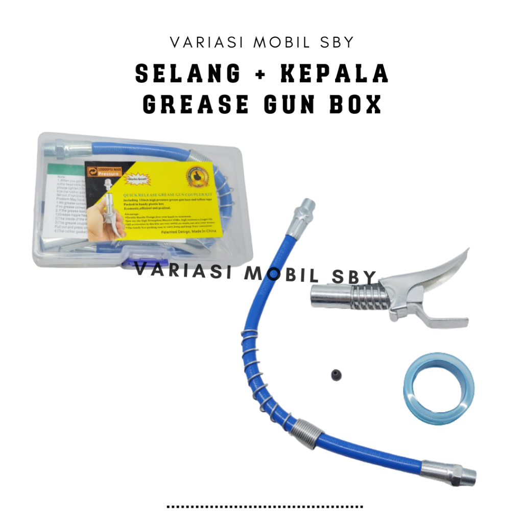 Jual Kepala Grease Gun Kunci Ganda / Grease Coupler Dengan Selang ...