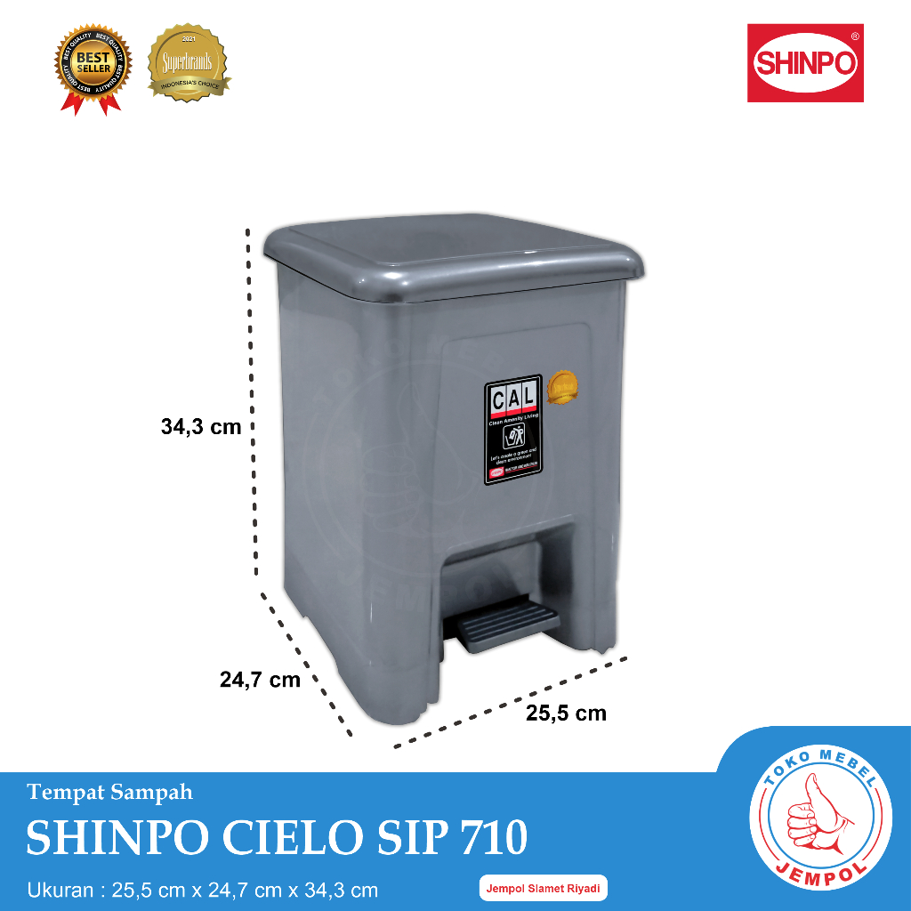 Jual Tempat Sampah/SHINPO Cielo SIP 710/Keranjang Sampah Serbaguna/Jempol | Shopee Indonesia