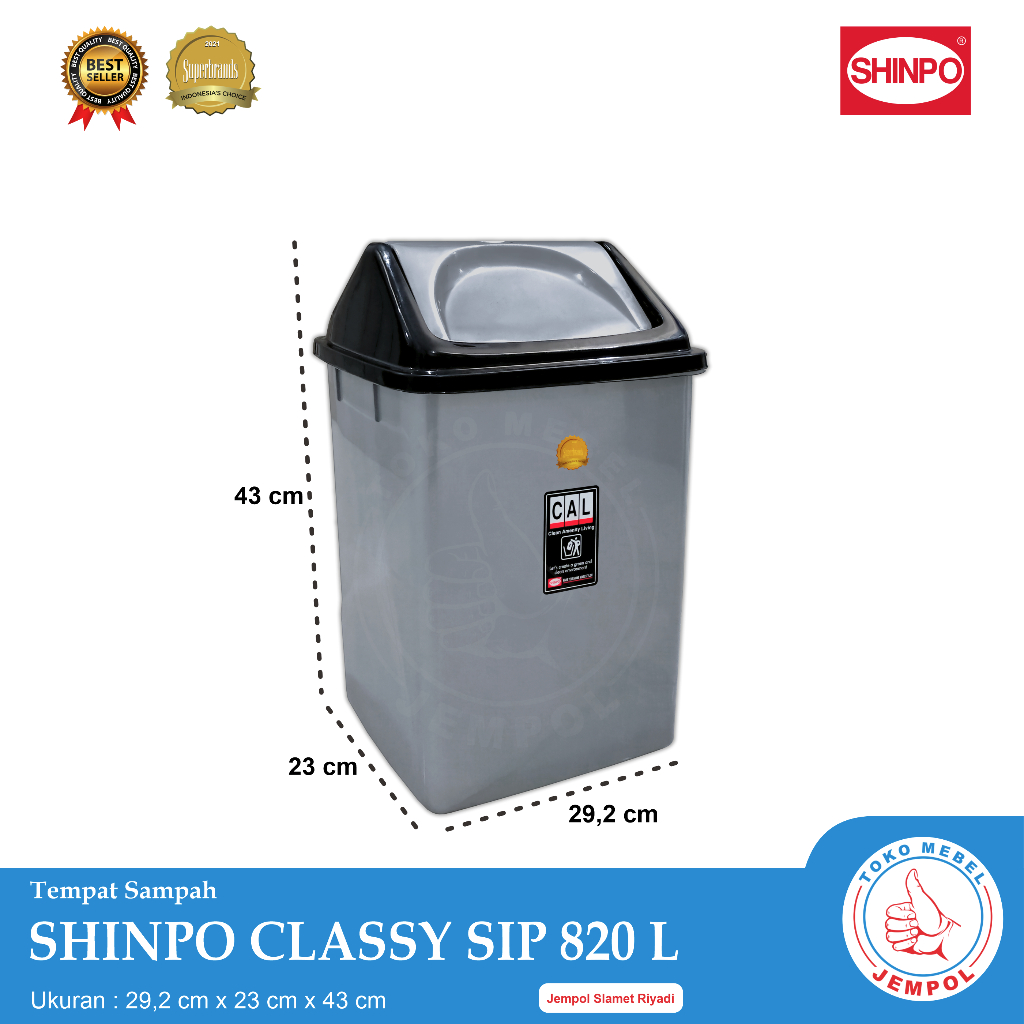Jual Tempat Sampah/SHINPO Classy SIP 820 L/Keranjang Sampah Serbaguna ...