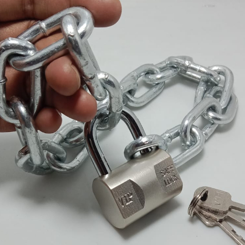 Jual Paket Rantai Besi kapal + Gembok 40mm Anti Maling / Rantai Besi ...