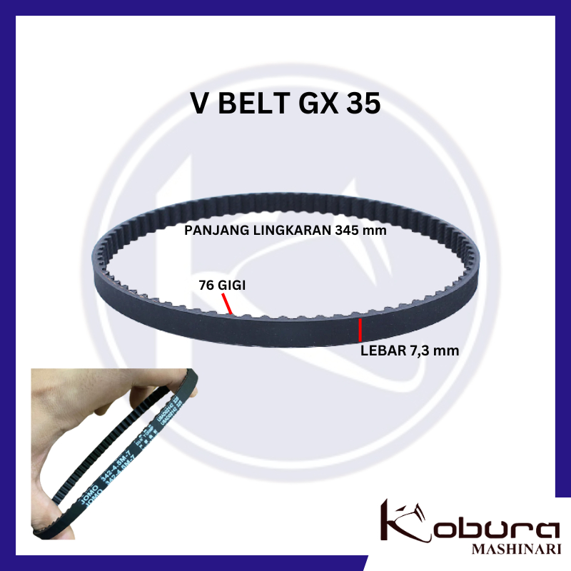 Jual V Belt Van Belt GX 35 Potong Rumput 4 TAK GX 35 - 76 Gigi | Shopee Indonesia