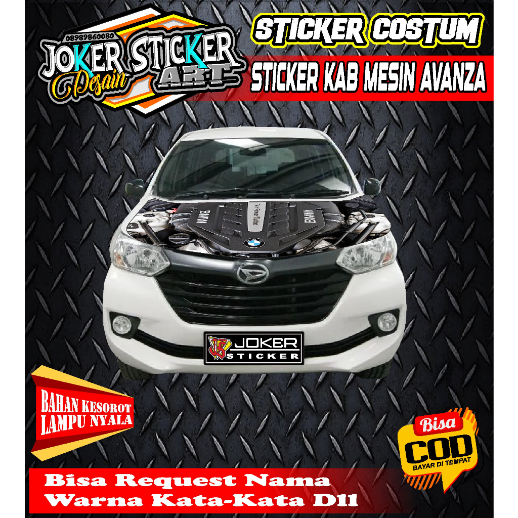 Jual STICKER DECAL KAP DEPAN MOBIL AVANZA MOBIL XENIA / VARIASI KAP ...