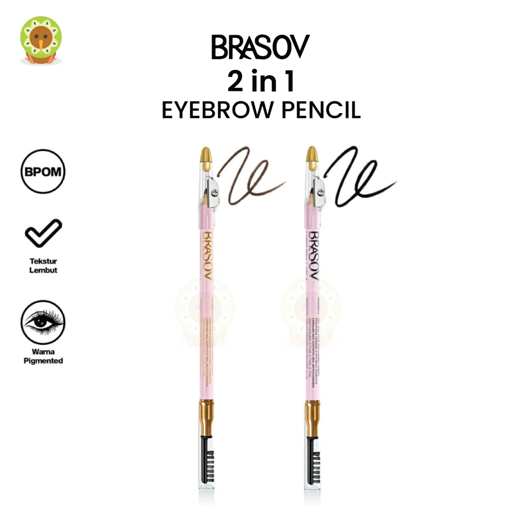 Jual BRASOV EYEBROW PENSIL 2IN1 - PENSIL ALIS DENGAN SIKAT & PERAUT ...