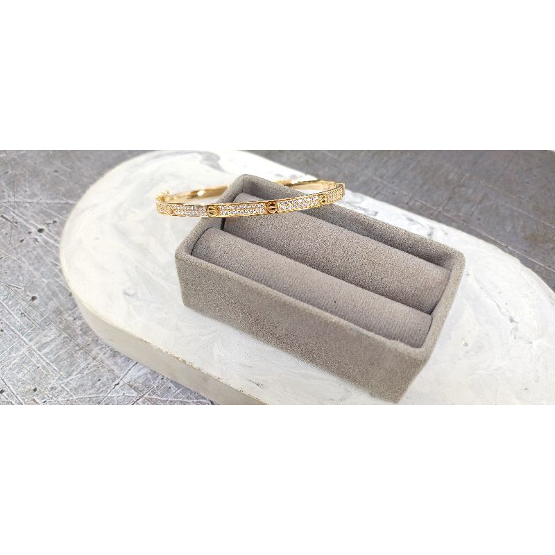 Jual Bangle Gelang tangan oval CTR cor mata Emas Asli 8K | Shopee Indonesia