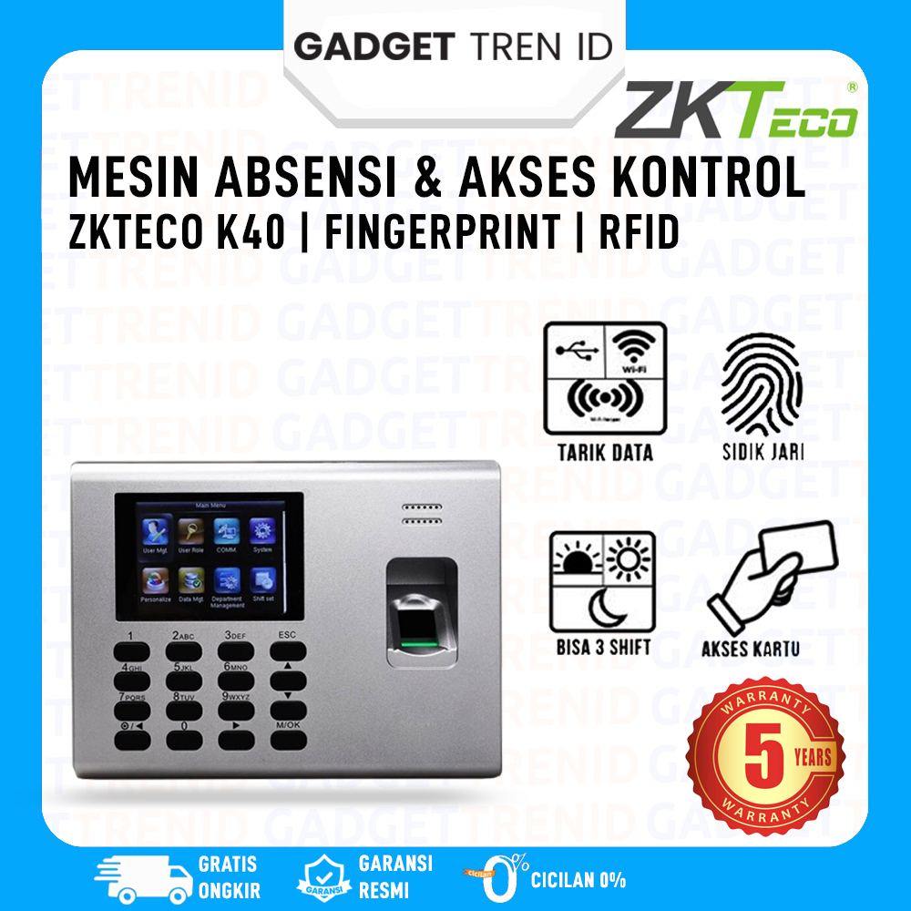 Jual Mesin Absensi dan Akses ZKTeco K40 Pro | Magic MP340 Garansi 5 ...