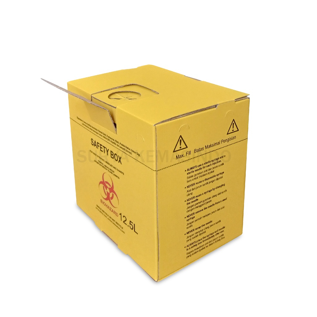 Jual SAFETY BOX 12.5 Liter Sampah Medis/Safetybox/Alkes/BioHazard ...