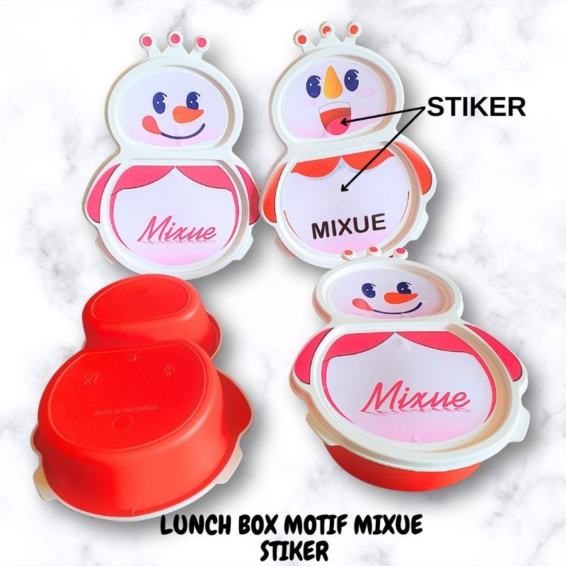 Jual Lunch box mixue PROMO FREE SENDOK / tempat makan mixue FREE SENDOK ...