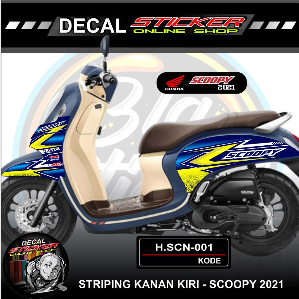 Jual Stiker Striping SCOOPY F1 Sticker stripping Scoopi DeCal Motor ...