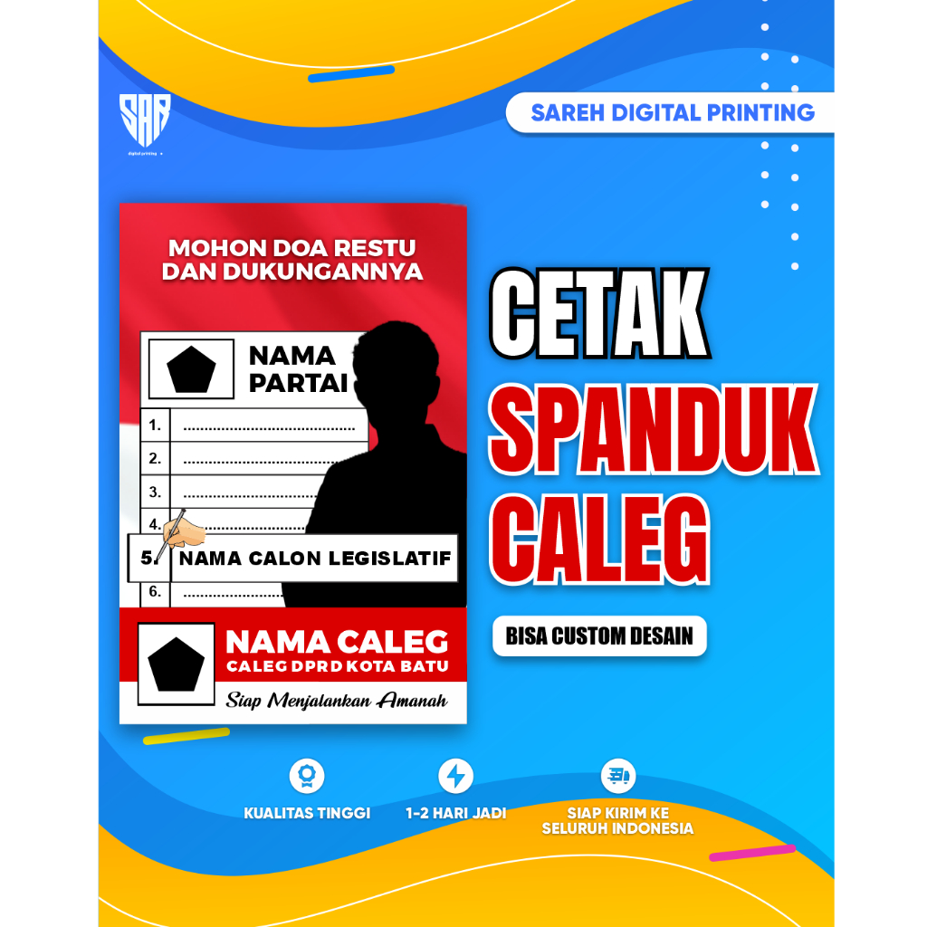 Jual CETAK BANNER/SPANDUK/BALIHO CALEG/PEMILU/PILKADA/PILKADES/CALON ...