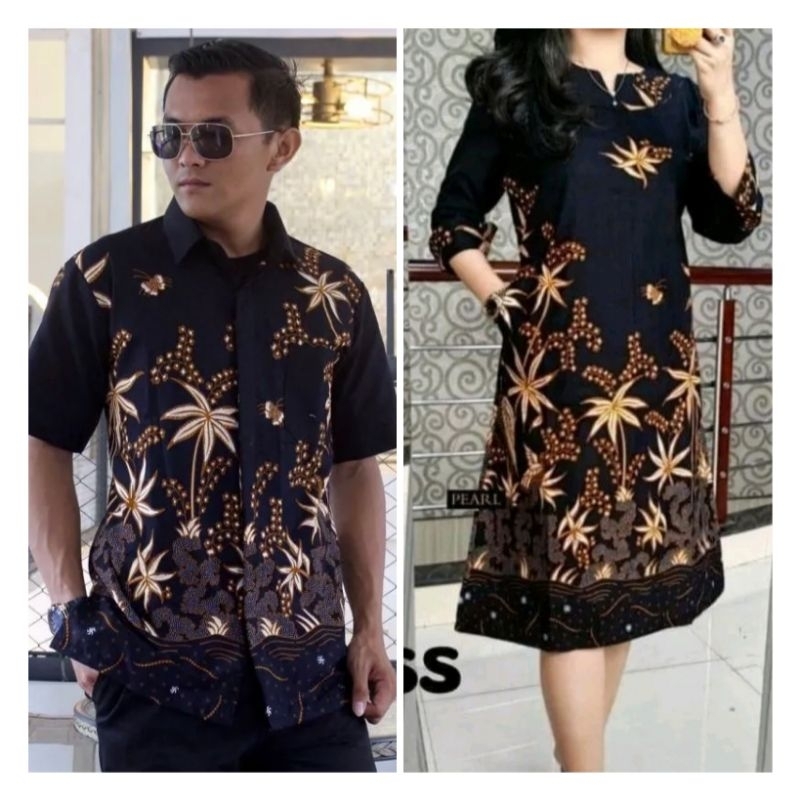 Jual Dress batik couple hitam elegan - dress pesta hitam | Shopee Indonesia