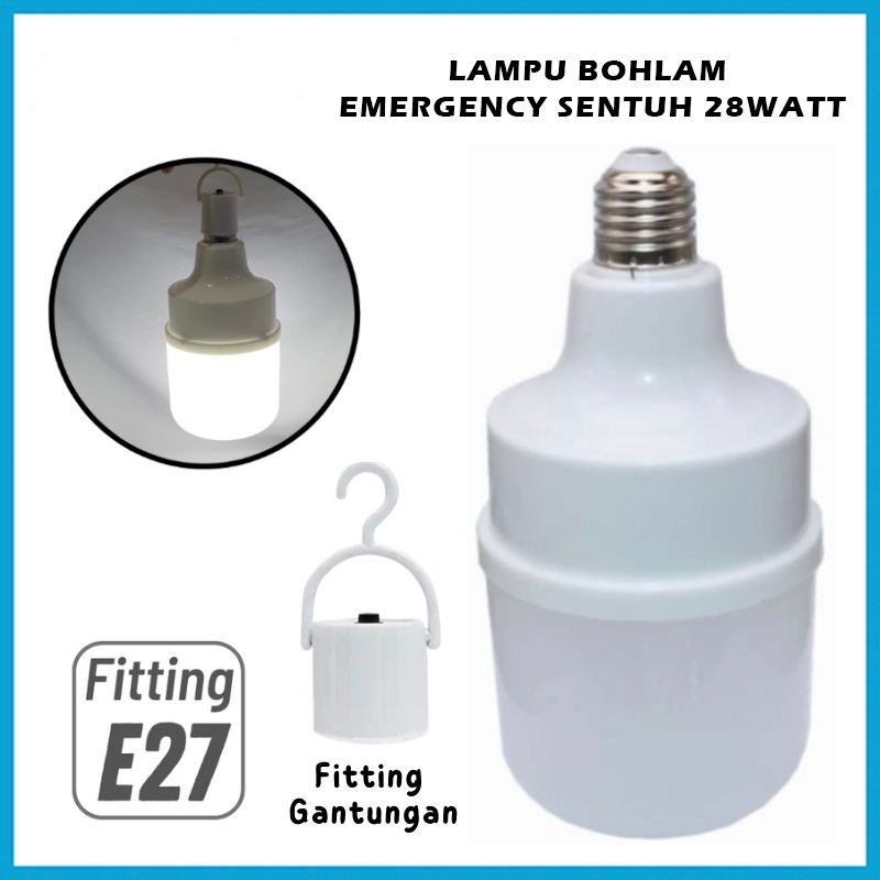 Jual Lampu Bohlam Emergency LED 28 watt- Lampu Cerdas | Shopee Indonesia