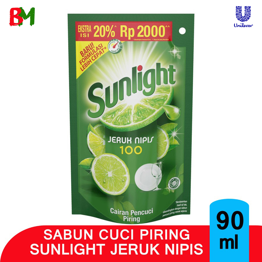 Jual Sunlight Ekonomis Sabun Cuci Piring Jeruk Nipis 90 ml | Shopee Indonesia