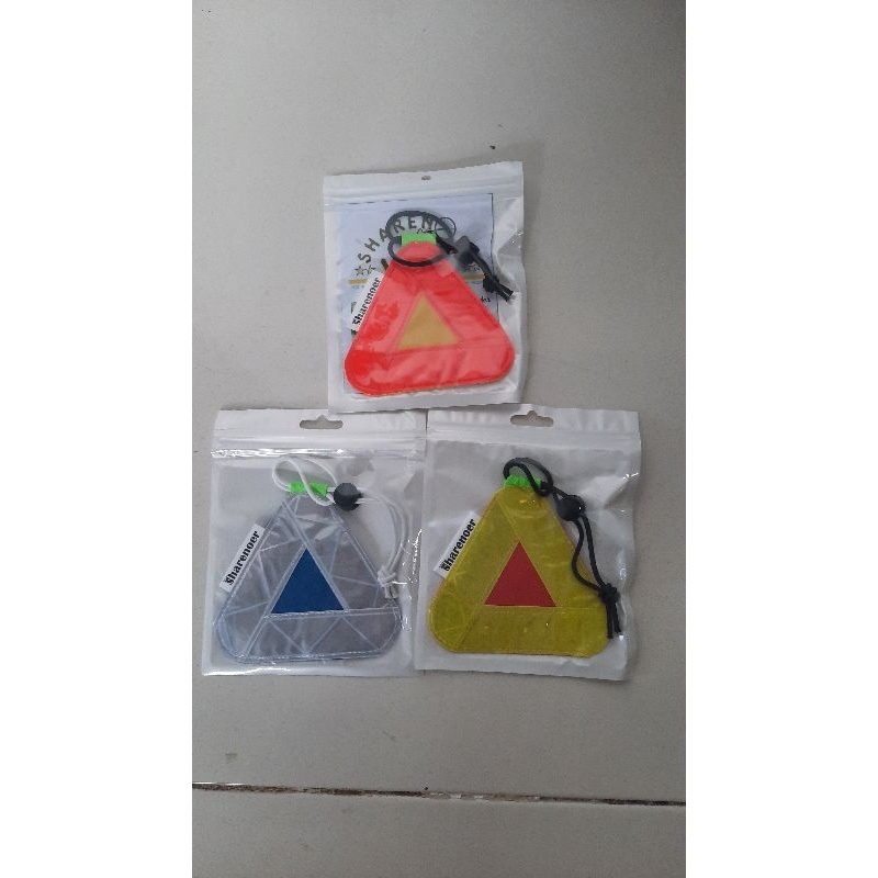Jual Bike tag Triangle Reflector Sepeda 10 cm (pilih warna) | Shopee ...