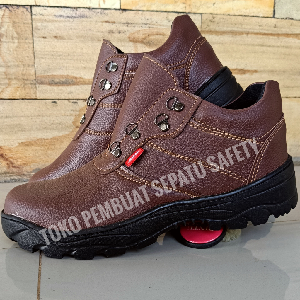 Jual Sepatu safety kulit sapi asli king skn ujung besi keselamatan ...