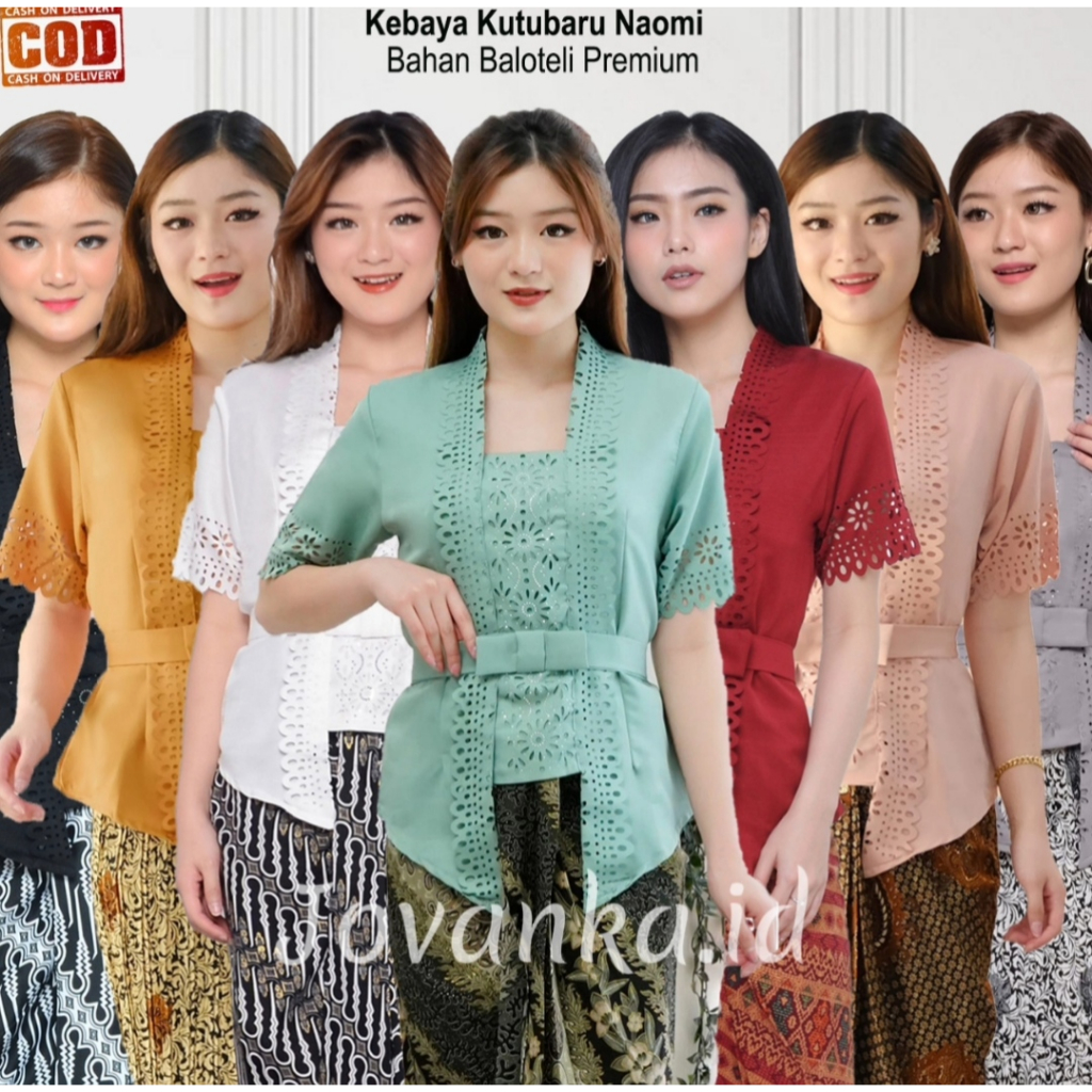 Jual Atasan Kebaya Modern Kutu baru Lengan Pendek Motif Bunga Cantik ...