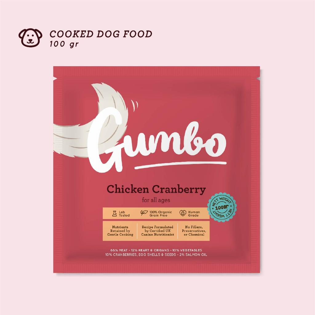 Jual GUMBO CHICKEN CRANBERRY FRESH COOKED DOG FOOD MAKANAN ANJING ...