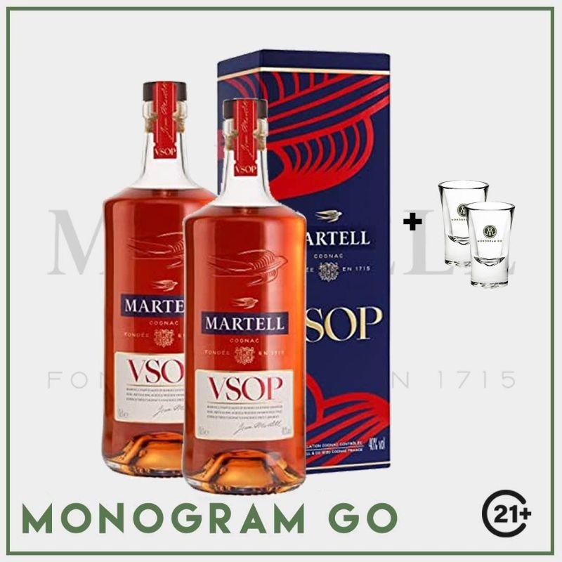 Jual Martell VSOP 700ml (2 Bottles + 2 Shoot Glass) | Shopee Indonesia