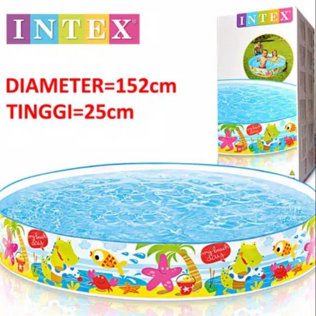 Jual SGS 56451 Kolam Renang 152cm INTEX Tanpa Tiup/Pompa INTEX 152x25cm ...