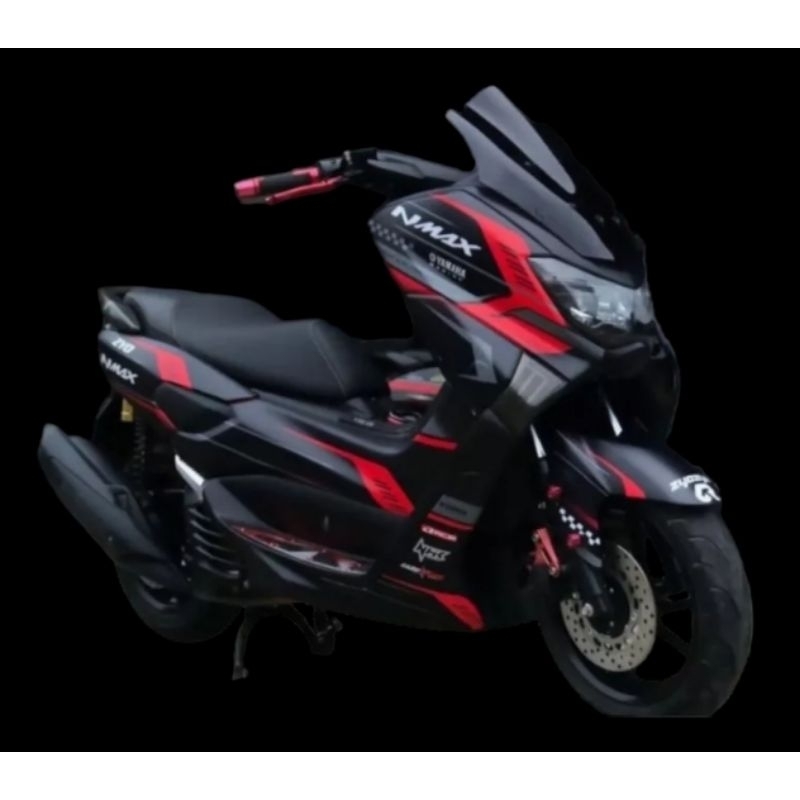 Jual decal sticker full body nmax old grafis simple merah hitam abu ...