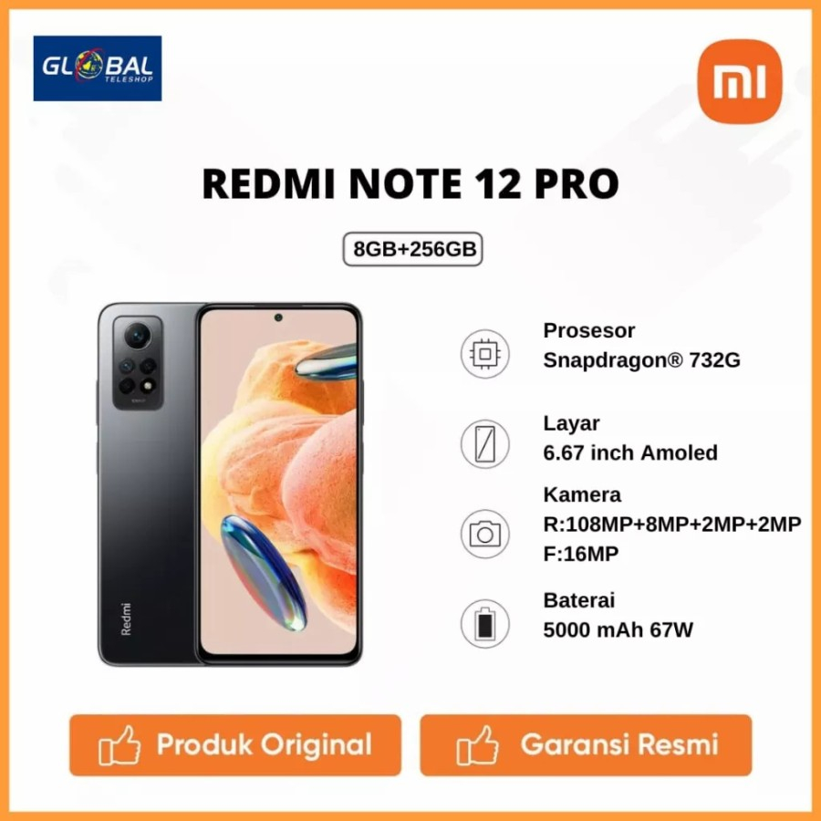 Jual Xiaomi Redmi Note 12 Pro 8 6/128GB 8/256GB Garansi Resmi | Shopee ...