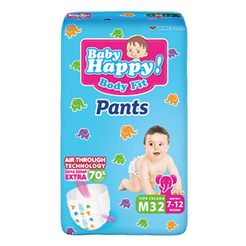 Jual BABY HAPPY Body Fit Pants - Size S, M, L,XL Popok Bayi Tipe Celana ...