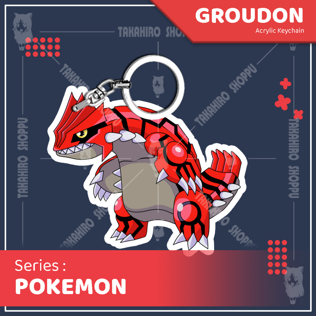 Jual Gantungan Kunci / Keychain Akrilik Pokemon GROUDON CHIBI | Shopee ...