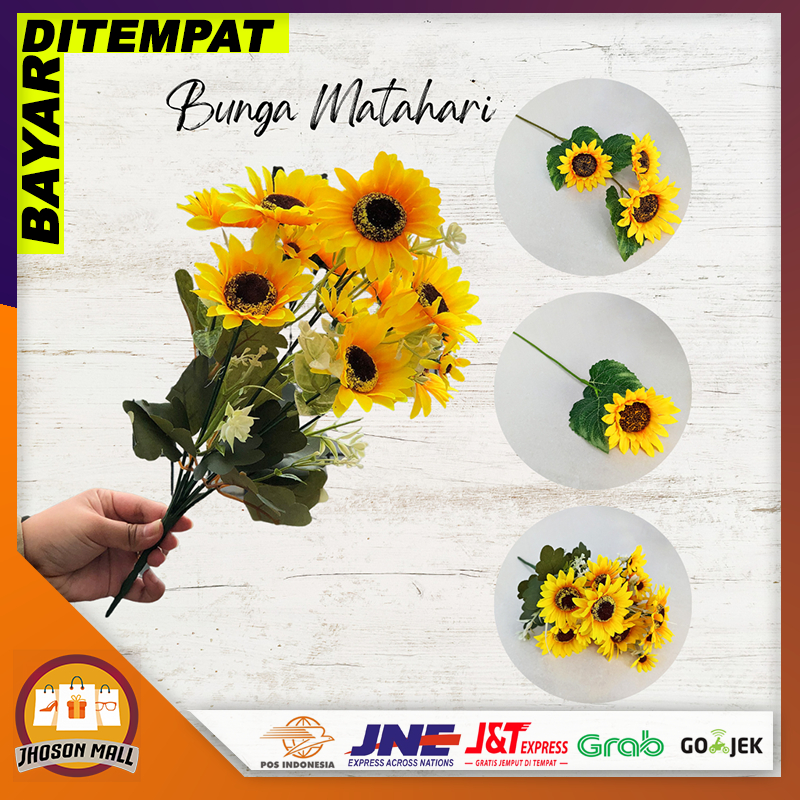 Jual JM Bunga Tangkai Hias Plastik / Bunga Matahari Hias Import / Bunga ...