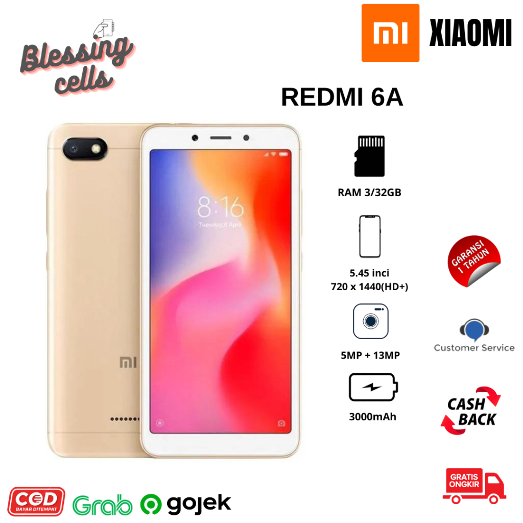 Jual REDMI 6A RAM 3/32GB (GARANSI 1 TAHUN) | Shopee Indonesia