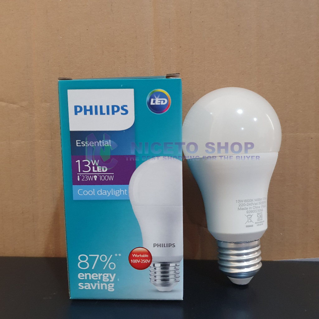 Jual PHILIPS LAMPU ESSENTIAL LED 13W 13WATT PUTIH | Shopee Indonesia