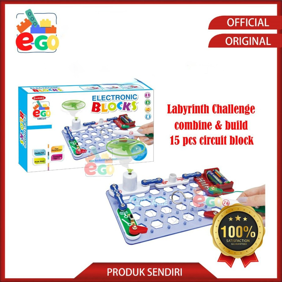 Jual E-GO Circuit - Mainan Edukasi anak - Electronic Blocks - Isi 15 ...