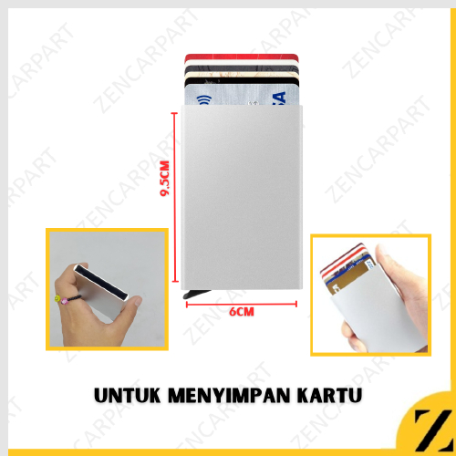 Jual Dompet Kartu Aluminium RFID Block Holder Kartu 5 Slot Dompet Kartu ...