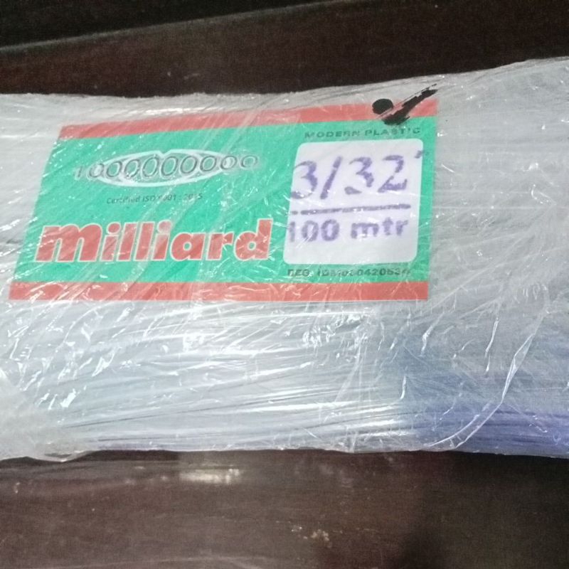 Jual selang air TR /transparan 3/32 roll 100 meter milliard | Shopee ...