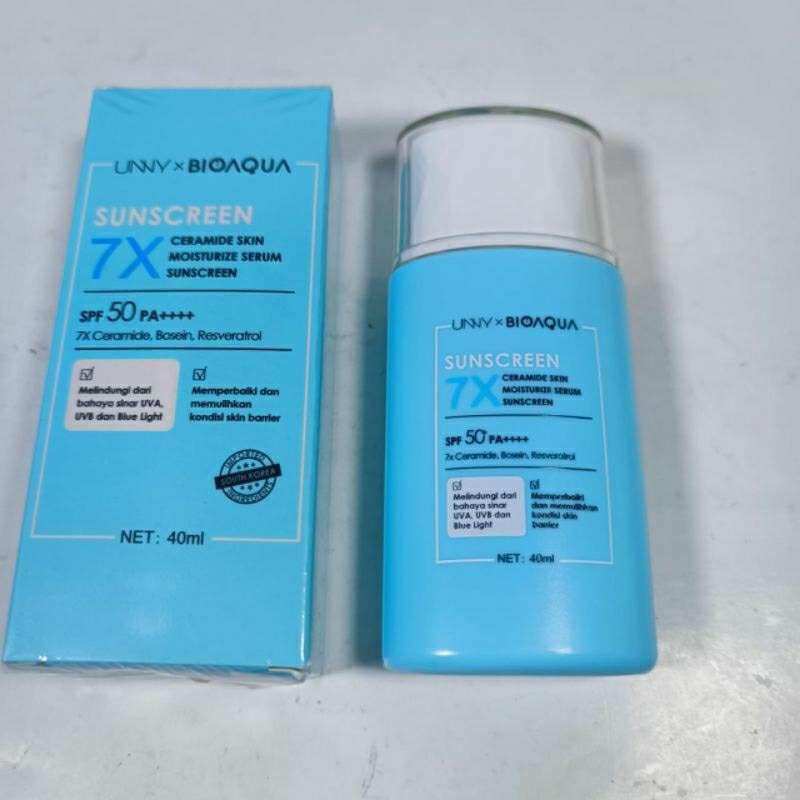 Jual UNNY x Bioaqua Sunscreen 7x Ceramide Skin Moisturize Serum Sunscreen SPF 50 (40ml) | Shopee ...