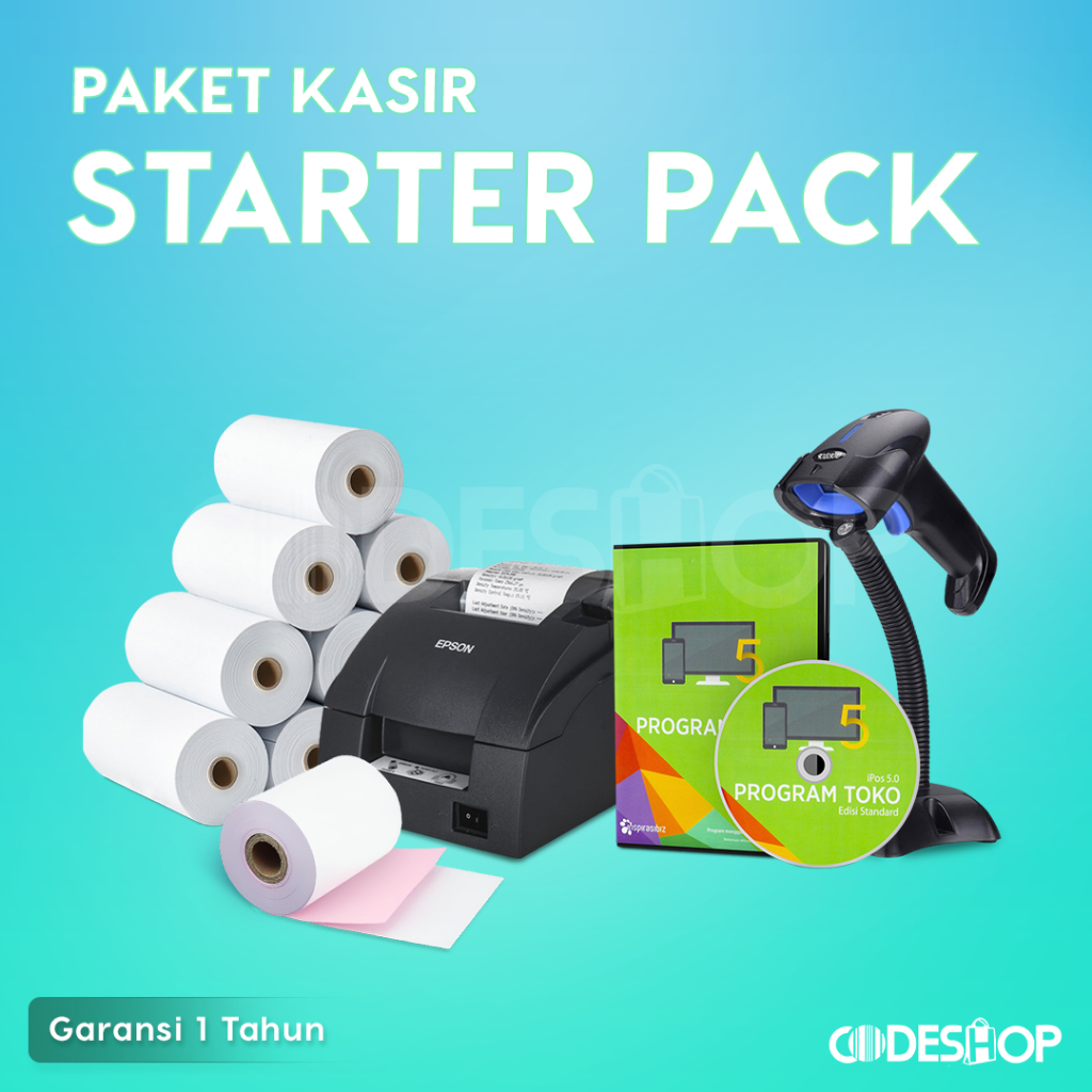Jual Paket Kasir Starter Pack (Tanpa Komputer) TMU-220D | CD-205BT ...