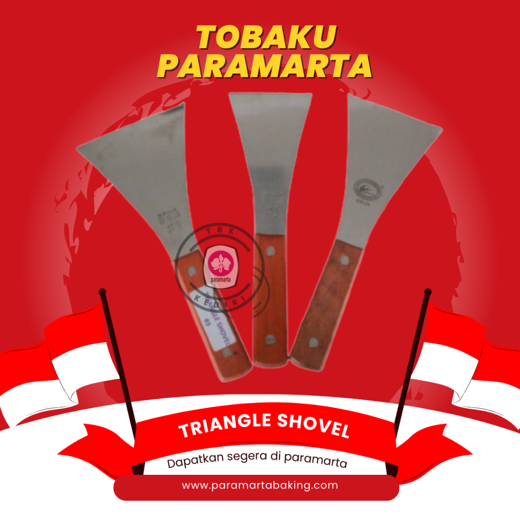 Jual TRIANGLE SHOVEL TEPPANYAKI SPATULA SUTIL / KAPI GAGANG KAYU ...