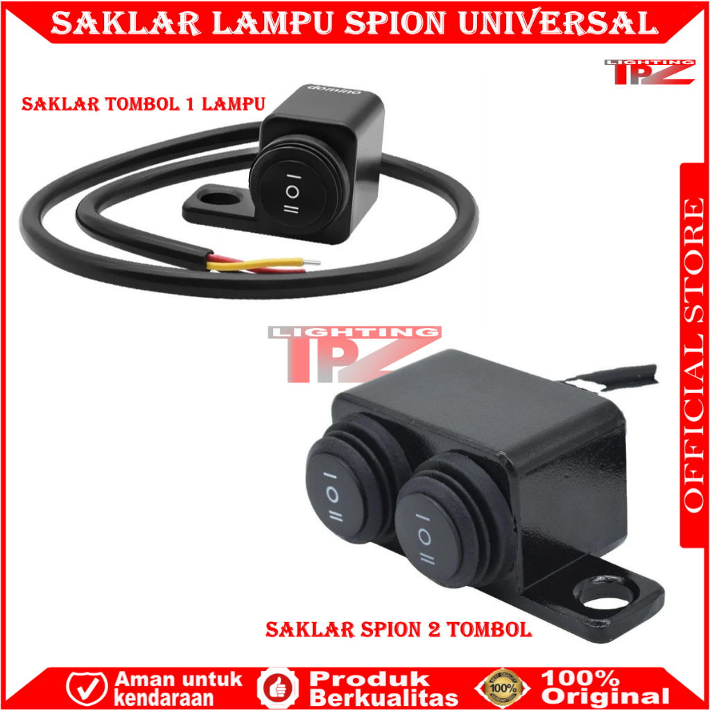Jual ORIGINAL SAKLAR LAMPU MOTOR SPION ON OFF ON 2 TOMBOL FULL CNC ...