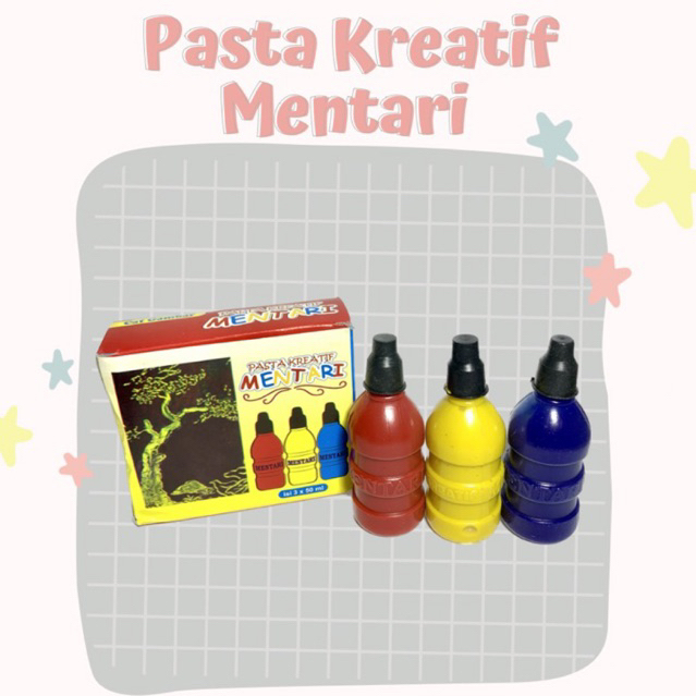 Jual PASTA KREATIF MENTARI / CAT WARNA ANAK / CAT WARNA NON TOXIC / CAT ...