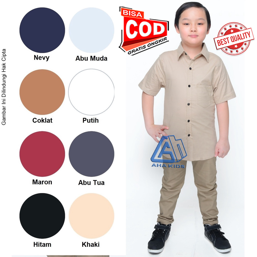 Jual GRATIS ONGKIR/BISA COD/Atasan Baju Kemeja Polos Lengan Pendek ...