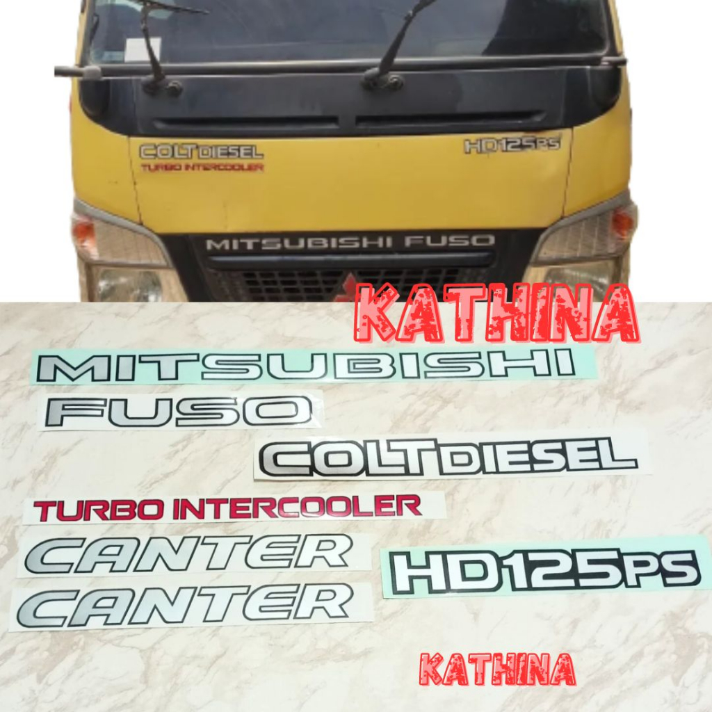 Jual Stiker Body Depan Mobil Mitsubishi Fuso HD125PS Coltdiesel Canter ...