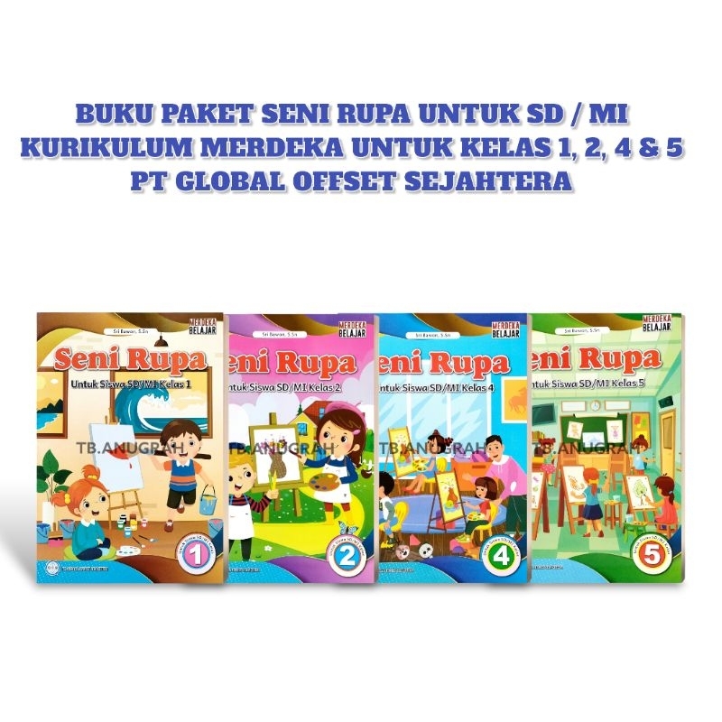 Jual BUKU PAKET SISWA SENI RUPA UNTUK SD / MI KELAS 1, 2, 4 & 5 KURIKULUM MERDEKA PENERBIT PT ...