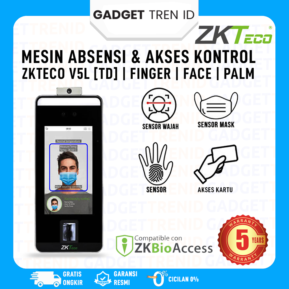 Jual Mesin Absensi Fingerprint & Wajah ZKTeco V5LTD | Seperti Solution ...