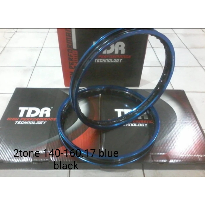 Jual velg tdr 140/160.17 wx shape 2tone black-blue | Shopee Indonesia