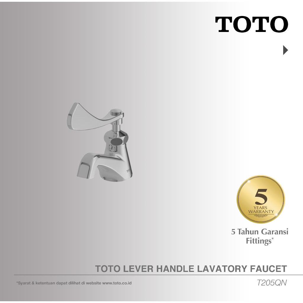 Jual TOTO T205QN Lavatory Faucet (Cold) / Keran Wastafel (Dingin ...