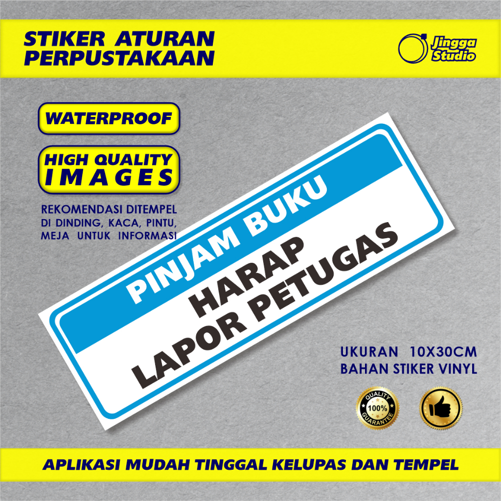 Jual Stiker Perpustakaan Aturan | Shopee Indonesia