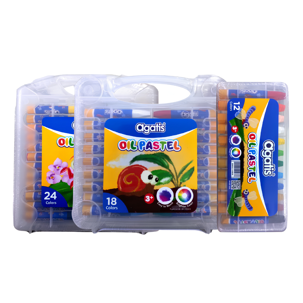 Jual Agatis Eco Oil Pastel / Crayon 12/18/24 Warna | Shopee Indonesia