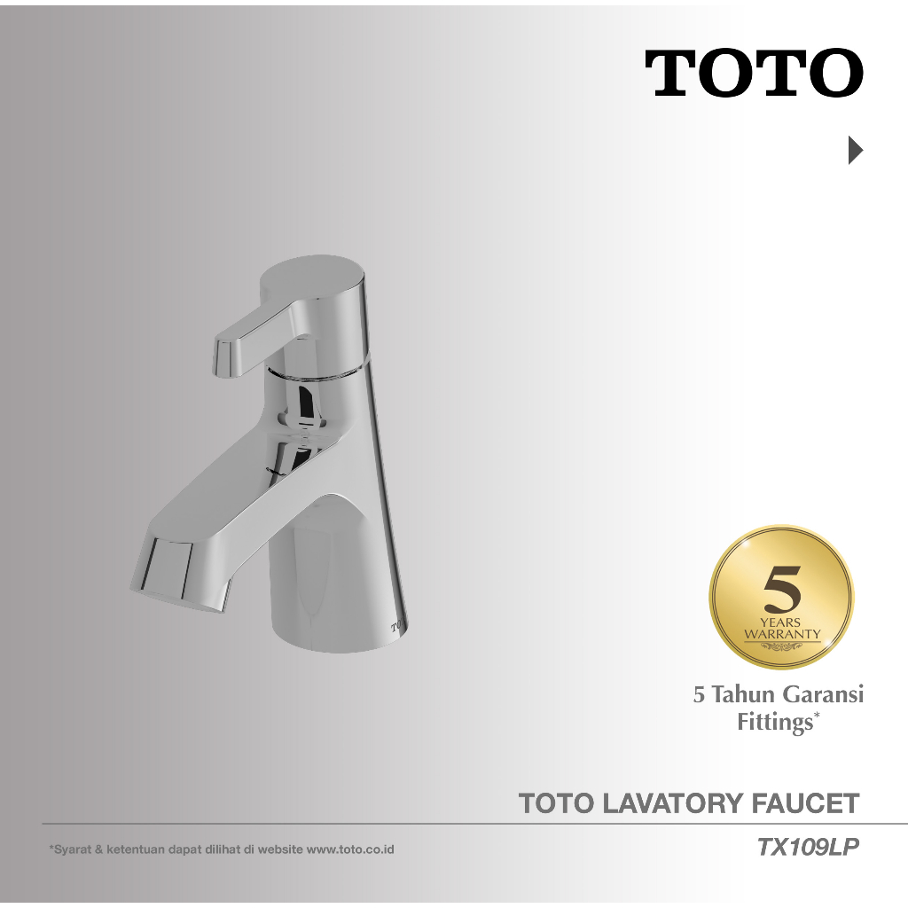 Jual TOTO Single Lever Lavatory Faucet TX109LP (COLD ONLY) | Keran ...