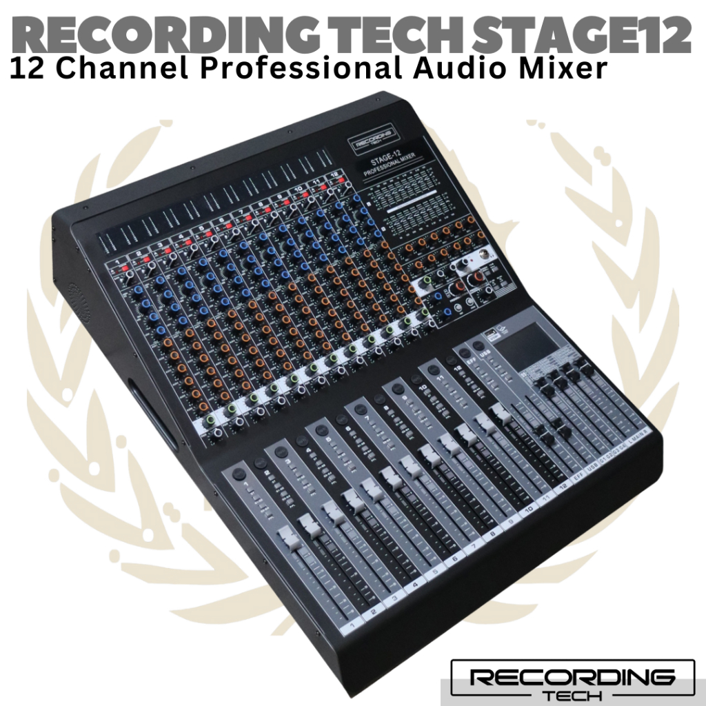 Jual RECORDING TECH STAGE12 12 Channel Professional Audio Mixer ...